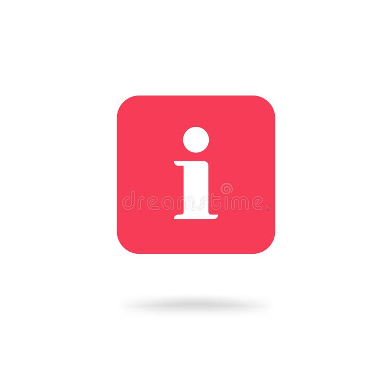 Info Icon Vector, Simple Red Information Sign Isolated Pictogram Stock ...