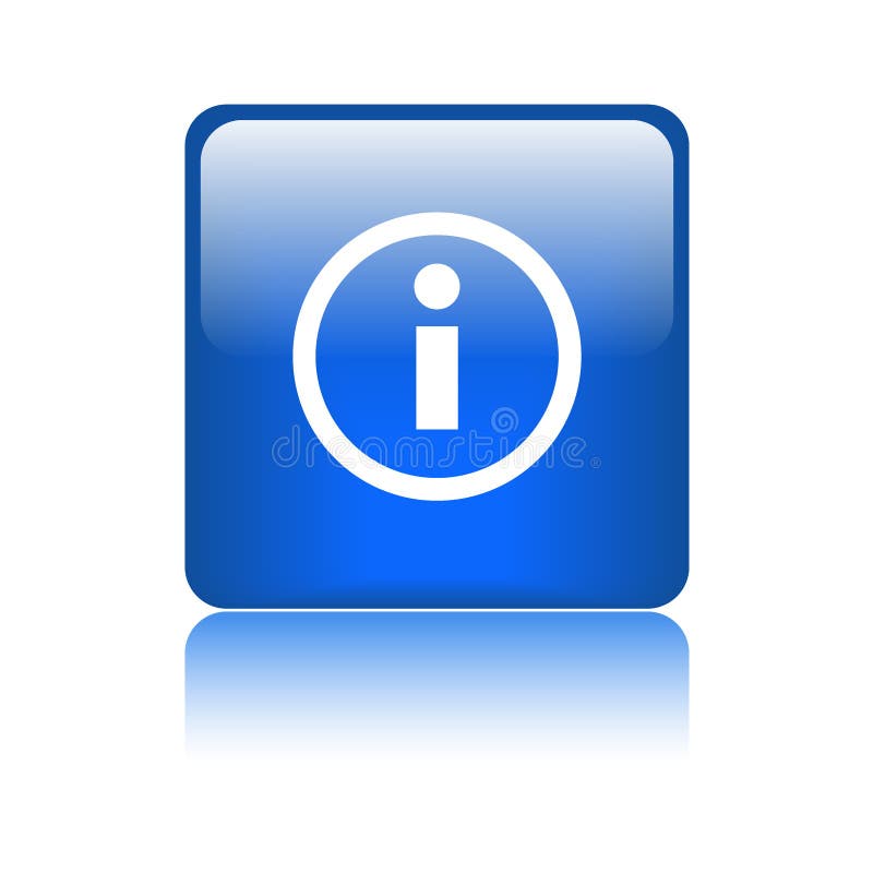 Info icon web button blue stock illustration. Illustration of concept ...