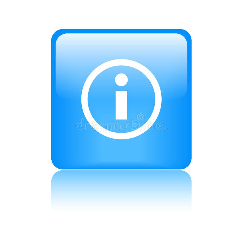 Info icon web button blue stock illustration. Illustration of education ...