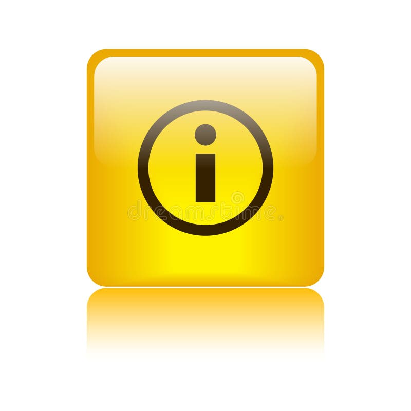 Info yellow square icon stock vector. Illustration of object - 6170073