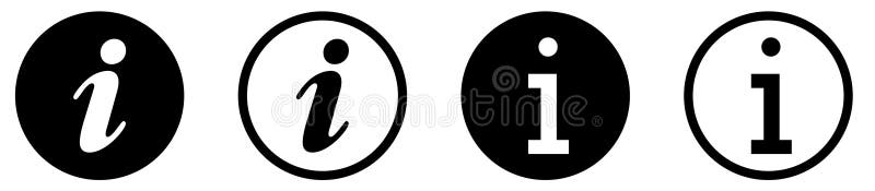 Info Icons Set. Information Icon Collection. Info Button. Info Symbol ...