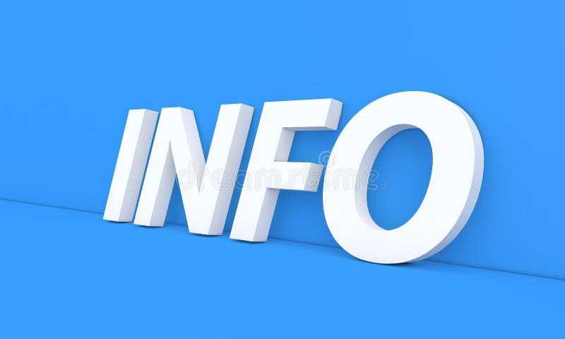 Info Inscription on a Blue Background . Stock Illustration ...