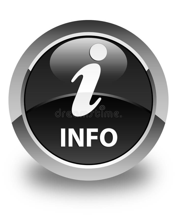 Info Glossy Blue Round Button Stock Illustration - Illustration of ...