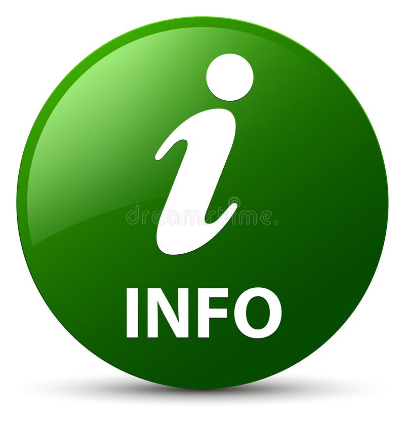 Info green round button stock illustration. Illustration of inform ...
