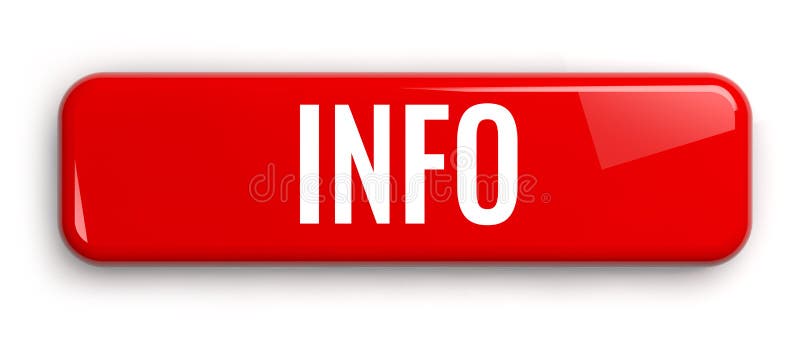 Info Red Button Isolated on White Stock Illustration - Illustration of ...