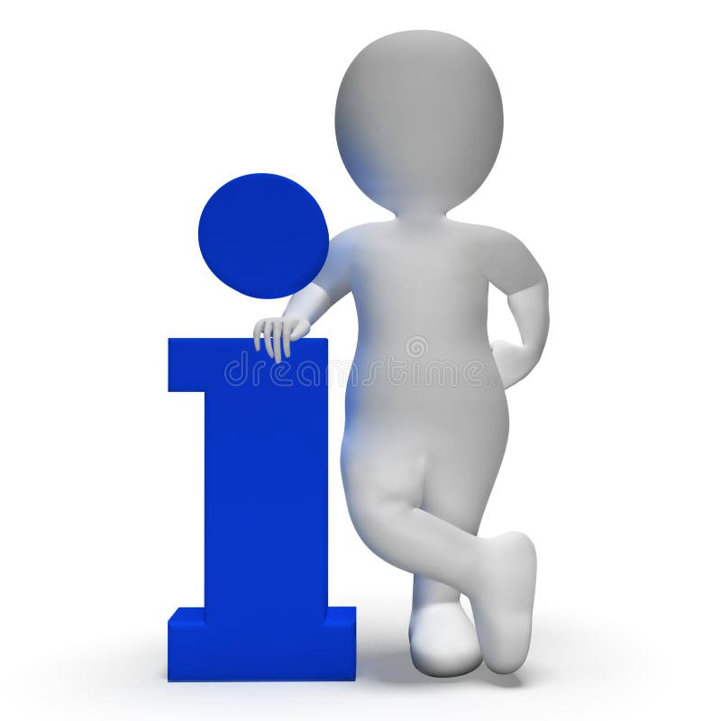 Info Letter and Man Showing Information and Assistance Stock ...