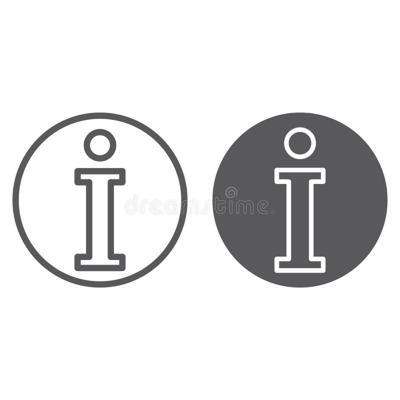 Info Line and Glyph Icon, Help and Inform, Information Sign, Vector ...