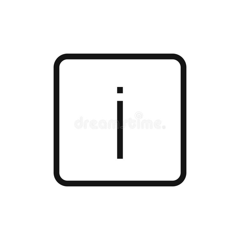 Inform Icon Line Isolated on White Background. Black Flat Thin Icon on ...