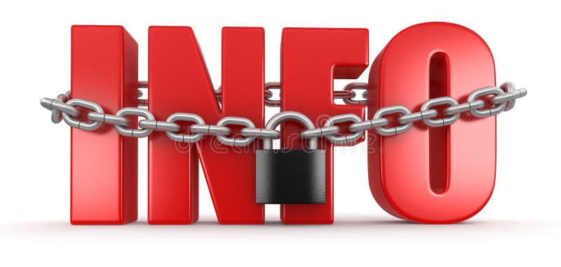 Info and Lock (clipping Path Included) Stock Illustration ...