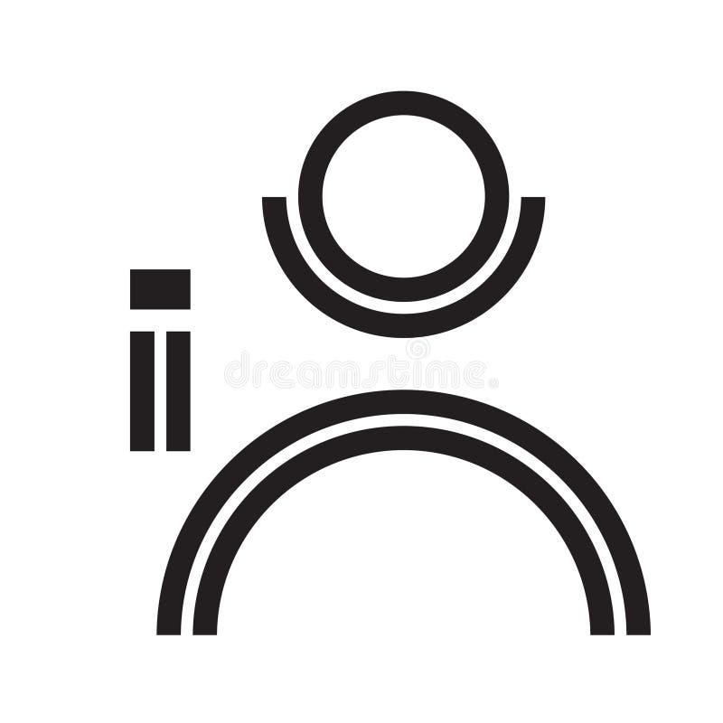 Info Man User Outline Icon Vector Stock Vector - Illustration of ...