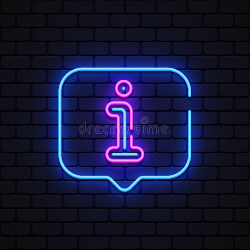 Info Neon, Great Design for Any Purposes. Vector Illustration Stock ...
