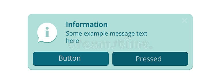 Info Notification Ui Window for Web Site Software Interface Blue Modern ...