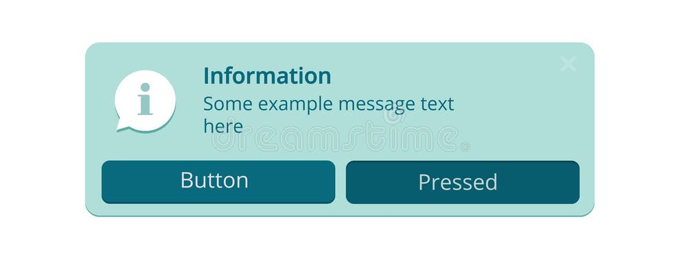 Info Notification Ui Window for Web Site Software Interface Blue Modern ...