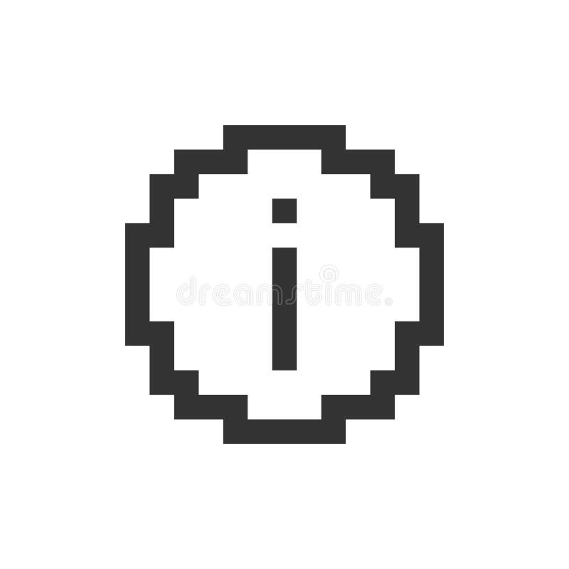 Info pixelated ui icon stock vector. Illustration of mark - 259895903
