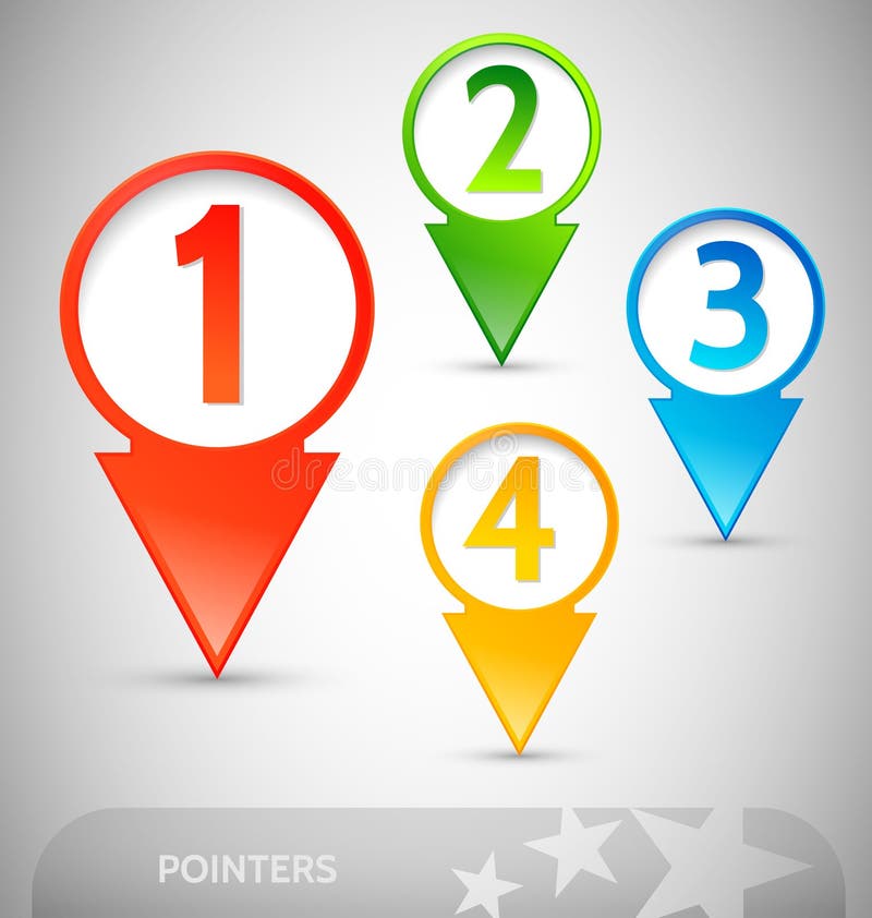 Customizable Pointers with Place for Symbol Stock Vector - Illustration ...