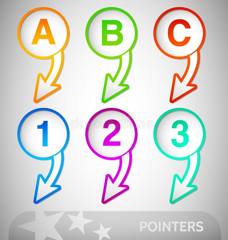 Pointers Numbers Stock Illustrations – 473 Pointers Numbers Stock ...