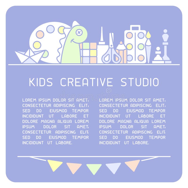 Info Poster Concept of Creative Studio for Kids Stock Vector ...
