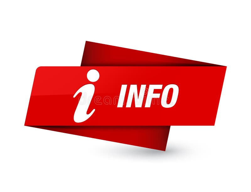 Info premium red tag sign stock illustration. Illustration of inform ...