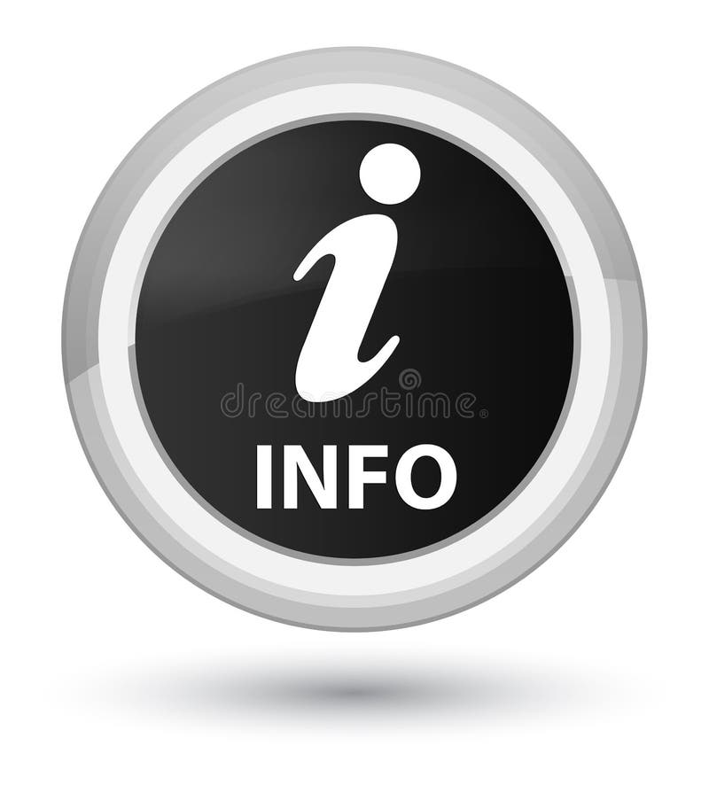 Info Prime Black Round Button Stock Illustration - Illustration of ...