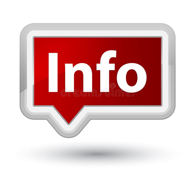 Info Prime Red Banner Button Stock Illustration - Illustration of ...