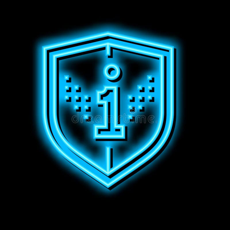 Info Protection Neon Glow Icon Illustration Stock Vector - Illustration ...