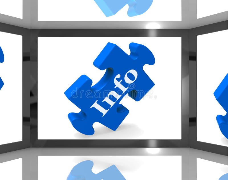 Info on Screen Shows Assistance Stock Illustration - Illustration of ...