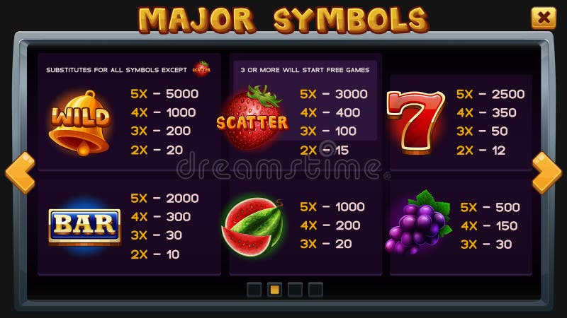 Info screen for slots game stock vector. Illustration of cleopatra ...