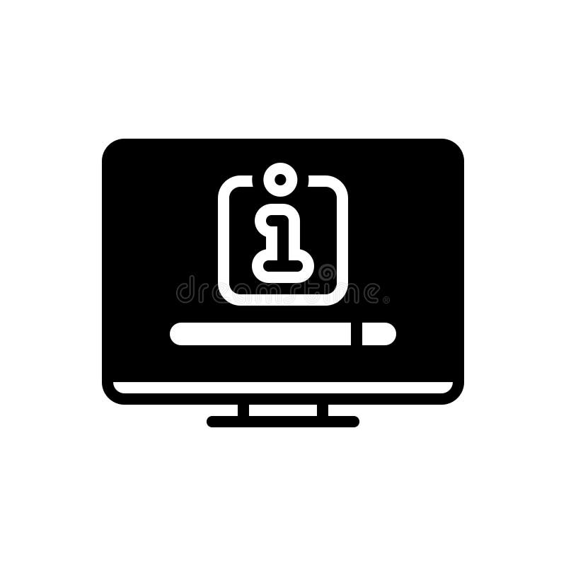 Black Solid Icon for Info Search, Device and Browser Stock Vector ...