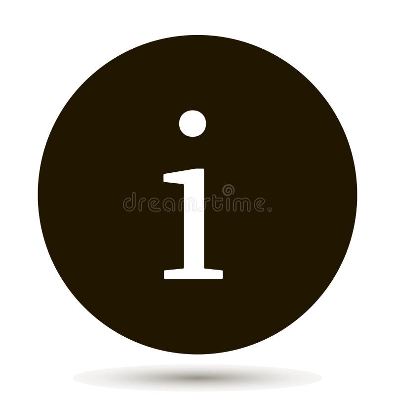 Info Sign on Blue Background. Flat Image Information Symbol Wit Stock ...