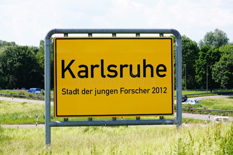 Info Sign City of Young Researchers Stock Image - Image of road, panel ...