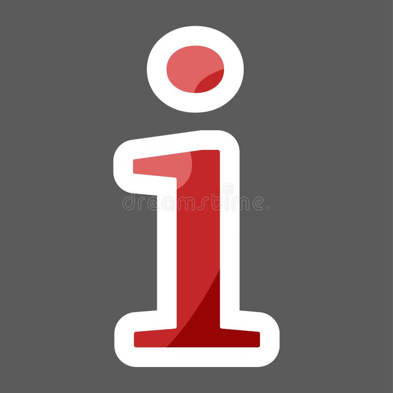 Info Sign Colored Sticker. Layers Grouped for Easy Editing Illu Stock ...