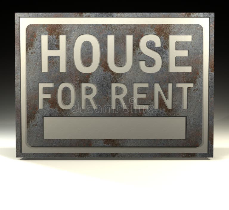 Info Sign house for rent stock illustration. Illustration of deal - 1494796