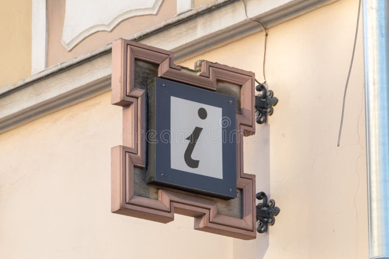 Info Sign Outside a Tourism Center Stock Photo - Image of outside ...