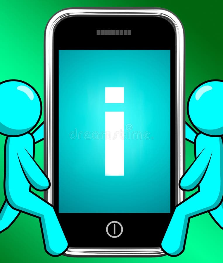 Info Sign on Phone Displays Information and Assistance Stock ...