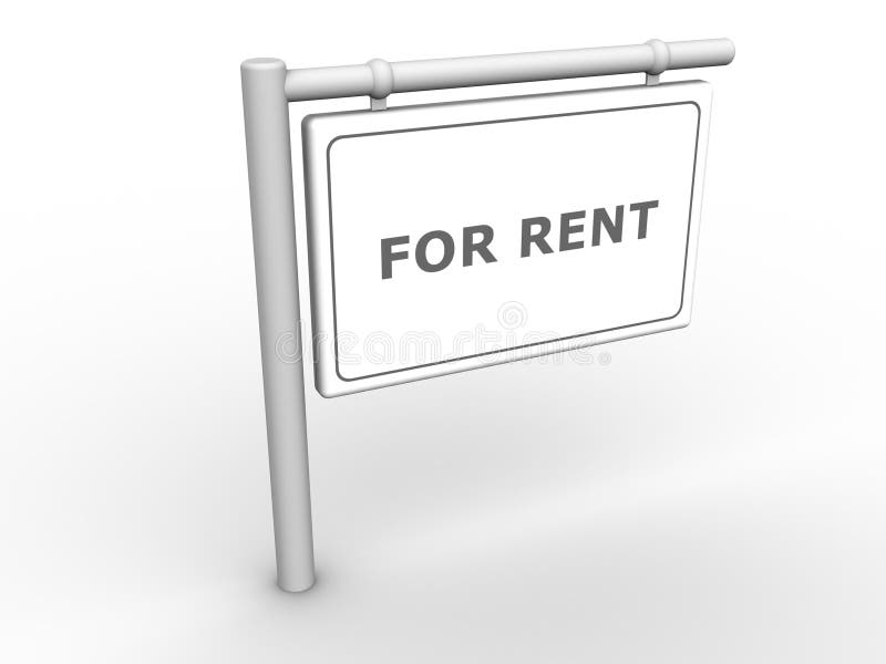 Info Sign house for rent stock illustration. Illustration of deal - 1494796