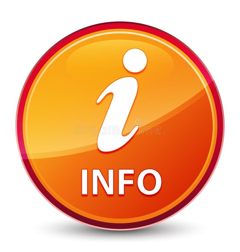 Info Special Glassy Orange Round Button Stock Illustration ...
