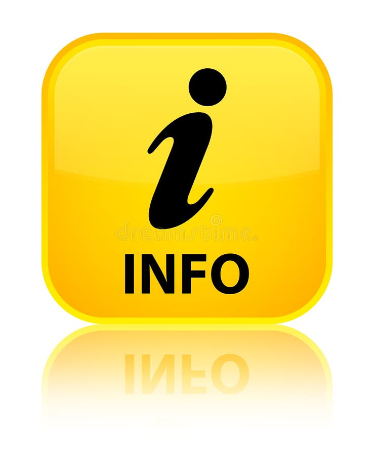 Info Special Yellow Square Button Stock Illustration - Illustration of ...