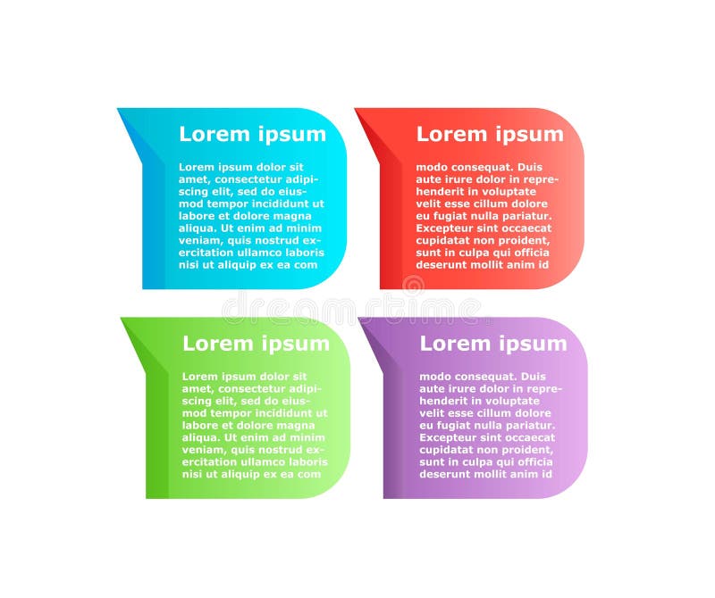 Info Speech Bubbles Concept Stock Illustration - Illustration of layout ...