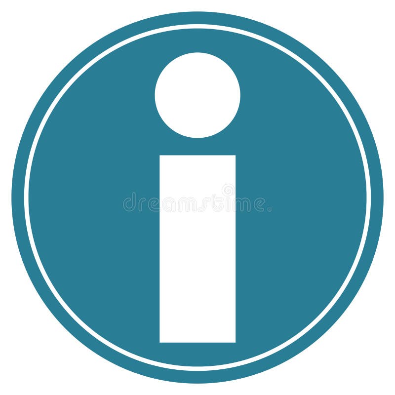 Info Symbol on Blue Button with White Frame Stock Illustration ...