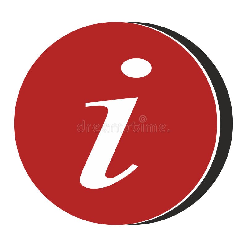 Info symbol icon - red stock vector. Illustration of readme - 94260277