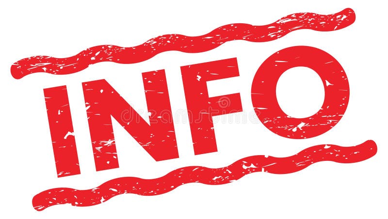 INFO Text on Red Lines Stamp Sign Stock Illustration - Illustration of ...