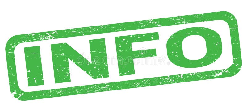 INFO Text Written on Green Rectangle Stamp Stock Illustration ...
