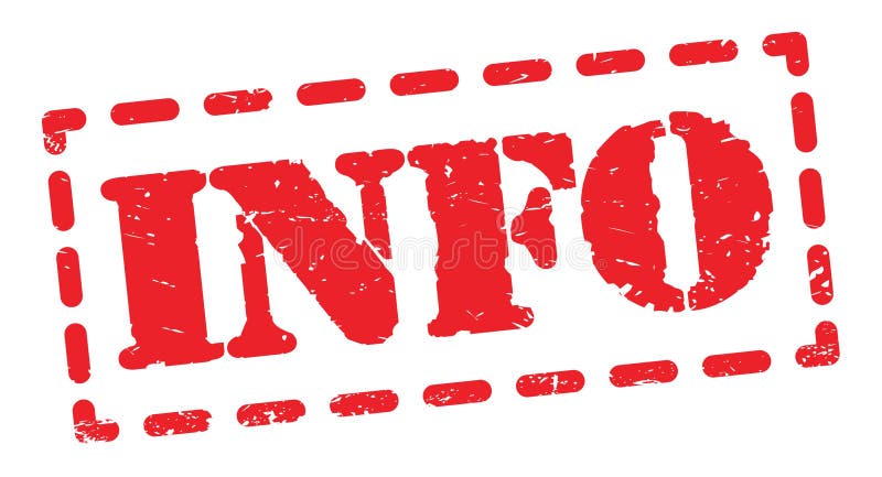 INFO Text Written on Red Stamp Sign Stock Illustration - Illustration ...