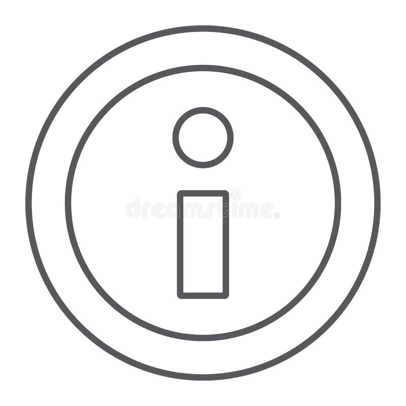 Info Thin Line Icon, Help and Inform, Information Sign, Vector Graphics ...