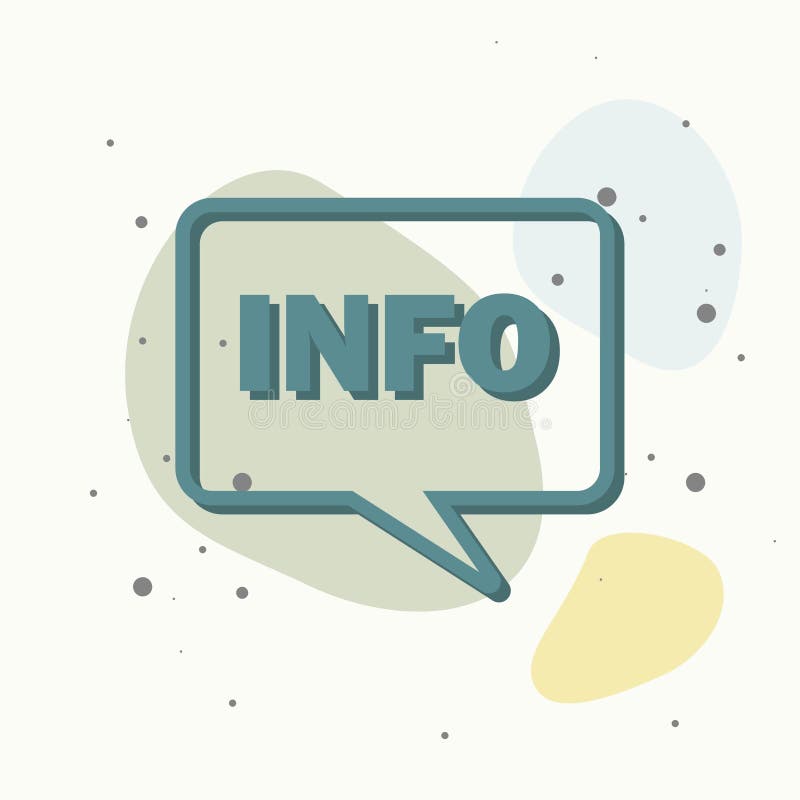 Info Vector Icon in the Cloud. Info Illlustration Cartoon Style on ...