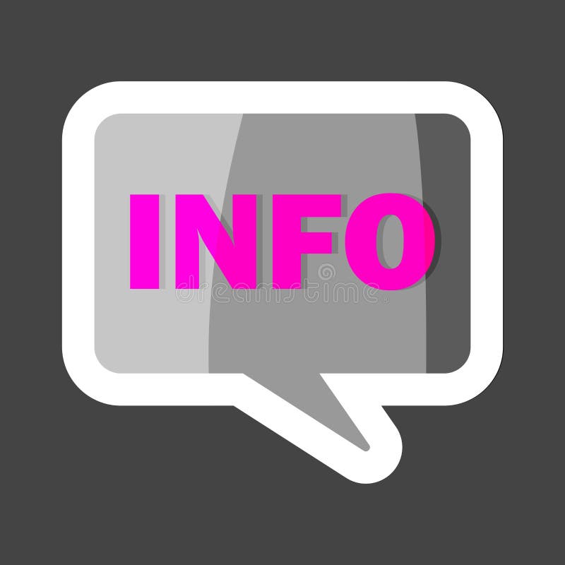 Info Vector Icon in the Cloud. Info Illlustration Colored Sticker ...