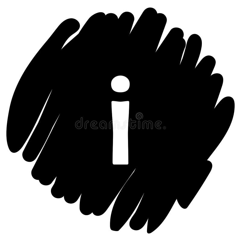 Info Vector Simple Icon on Black Backgrond Stock Vector - Illustration ...