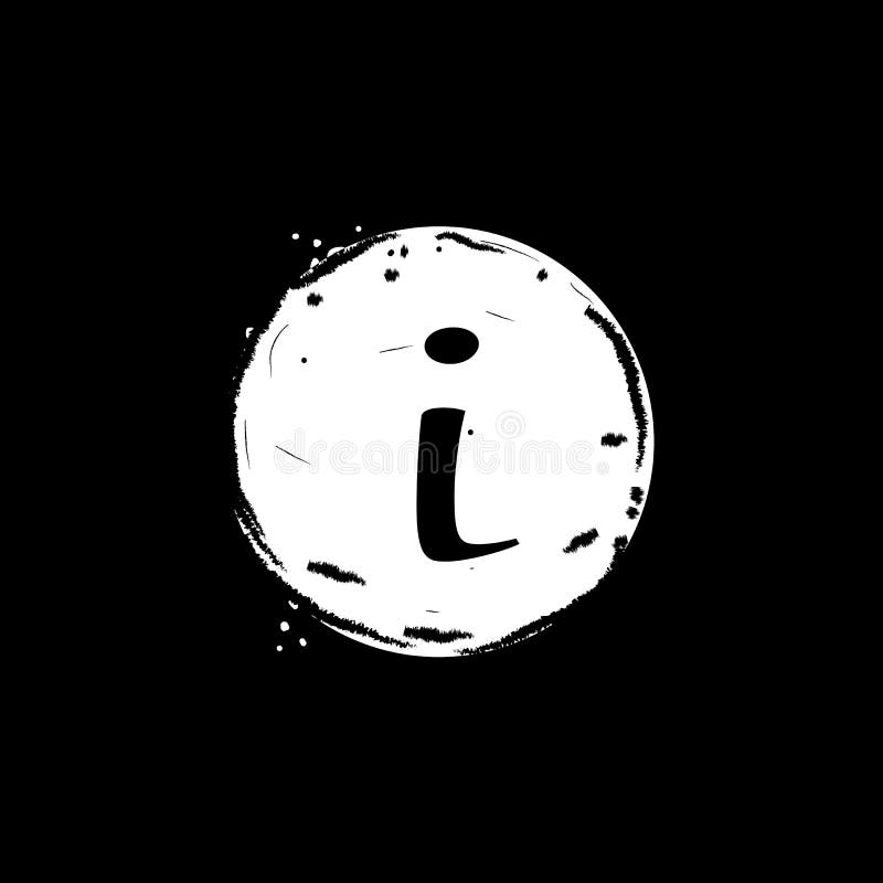 Info Vector Simple Icon on Black Backgrond Stock Vector - Illustration ...