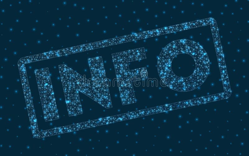 Info Word in Digital Style. Stock Vector - Illustration of fractal ...