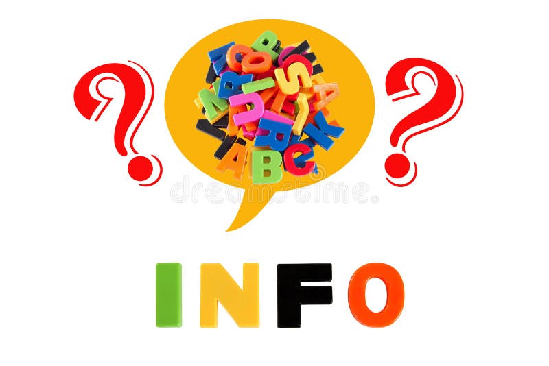 Info Written in Multicolored Plastic Kids Letters Stock Photo - Image ...